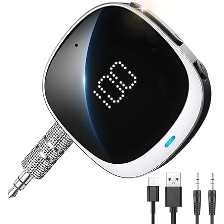 Amazon.com: Bluetooth Aux Receiver for Car, Portable 3.5mm Aux ...
