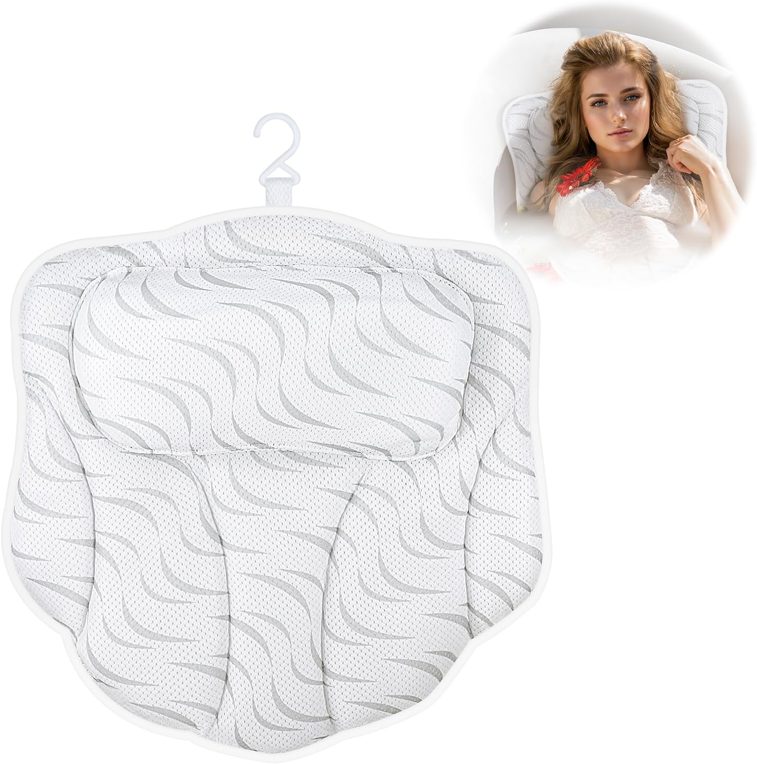 Amazon.com: Bathtub Pillows for Head and Neck - Bath Tub Pillow ...