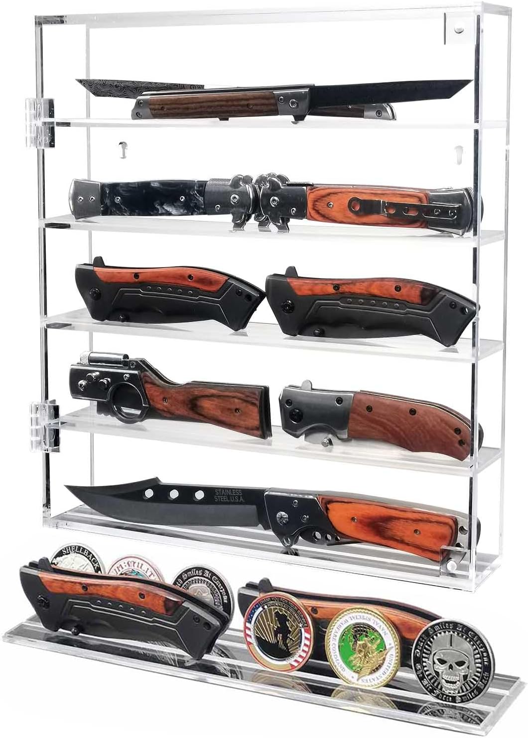 Amazon.com - Knife Display Case Military Challenge Coin Display Case ...