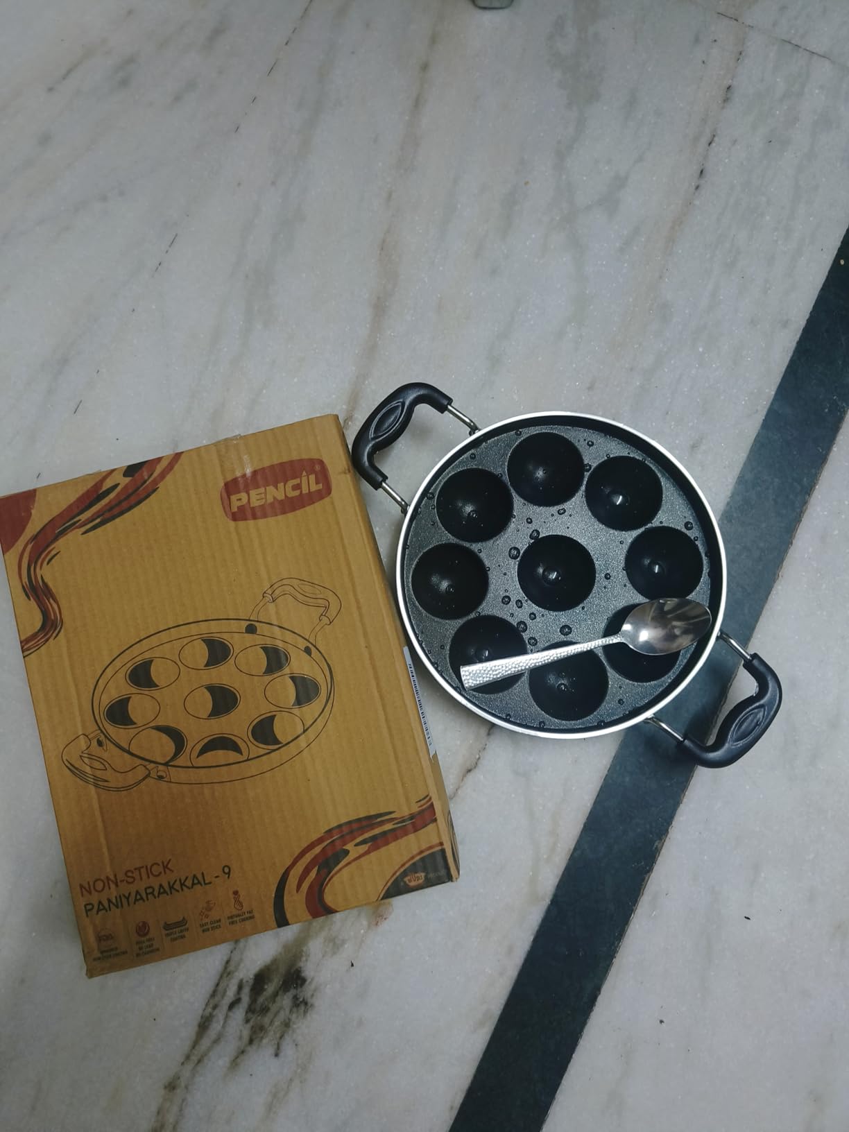 Buy Pencil Signature Non-Stick Panniyarkal 12 Rounds | Paniyaram Maker ...