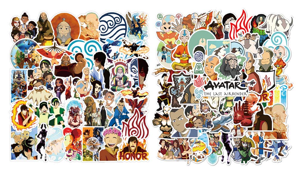 Buy 100packs Avatar The Last Airbender Stickers Laptop Water Bottles ...