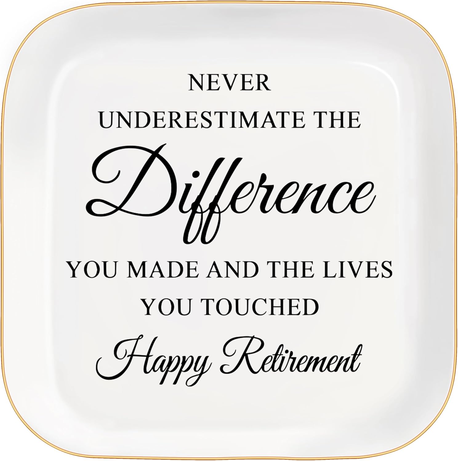 Amazon.com: MQPPKJ Retirement Ceramic Ring Jewelry Tray Gifts for Women ...