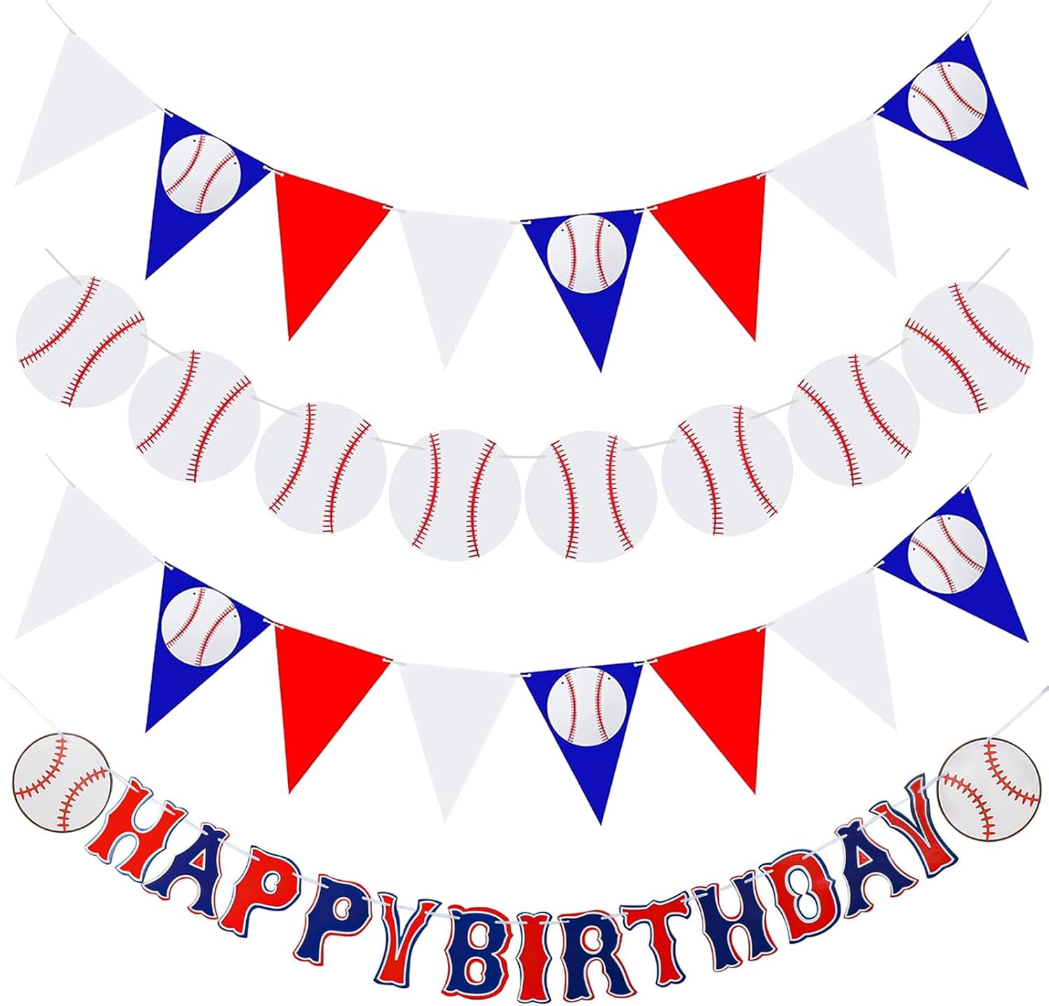 Amazon.com: MYXTDAY Baseball Party Decorations 4 Pcs Baseball Birthday ...
