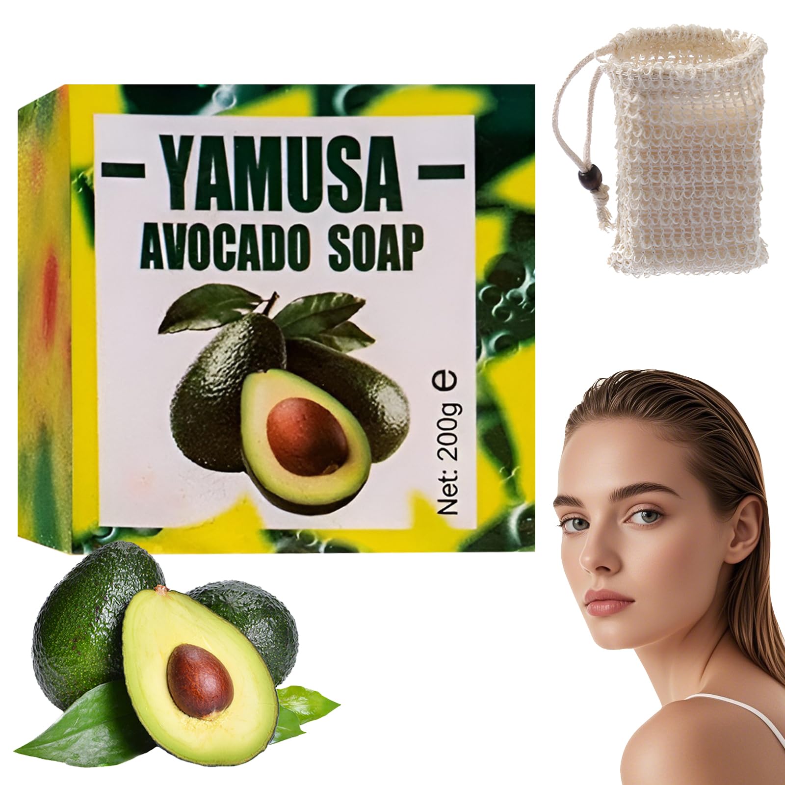 Amazon.com : Yamusa Avocado Soap, Yamusa Handmade Avocado Soap, Avocado Nourishing Soap, Yamusa ...
