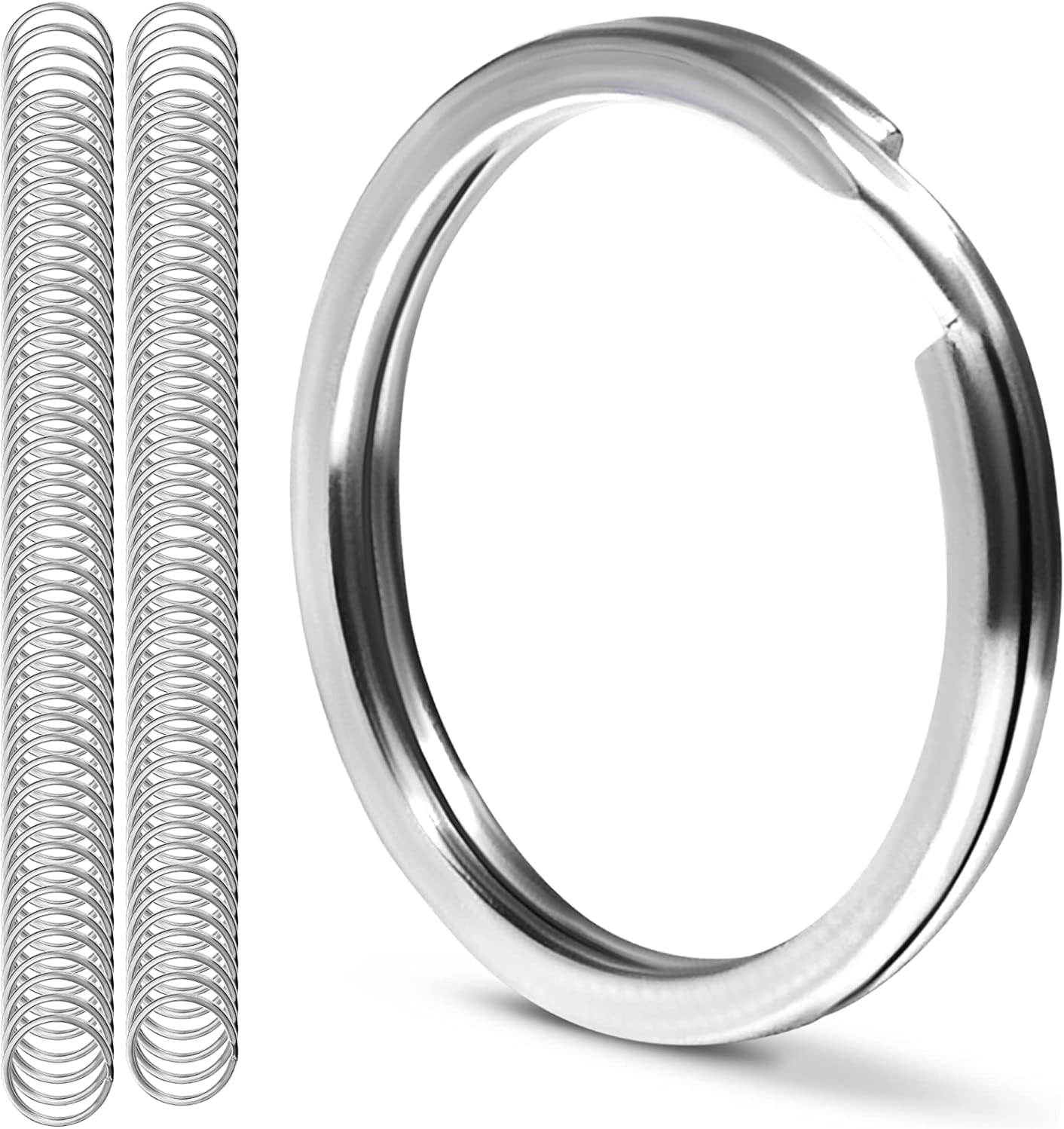 Amazon.com: CREST 100 pcs Marine Grade Stainless Steel Split Ring for ...