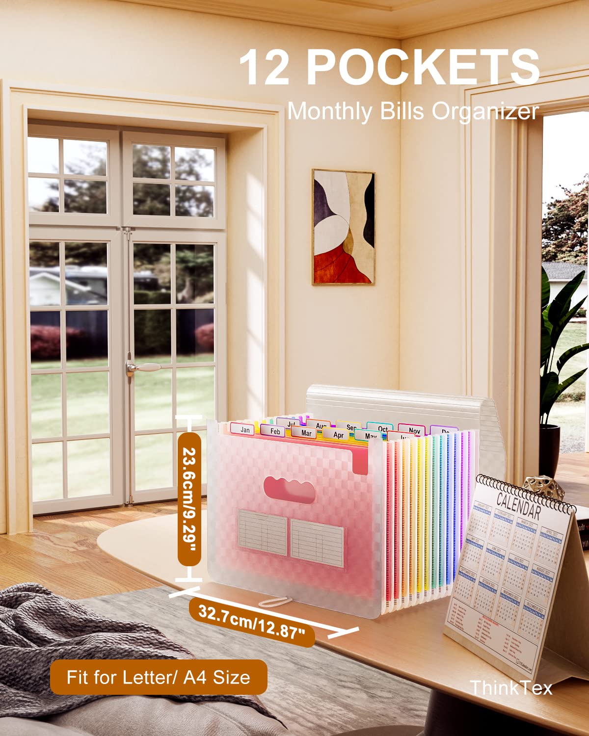 Snapklik.com : ThinkTex Accordian File Organizer, 12 Pockets Expanding ...