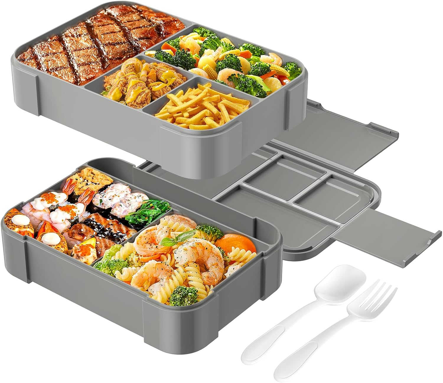 Amazon.com: Cherrysea Stackable Bento Box Large Adult Lunch Container 6 ...