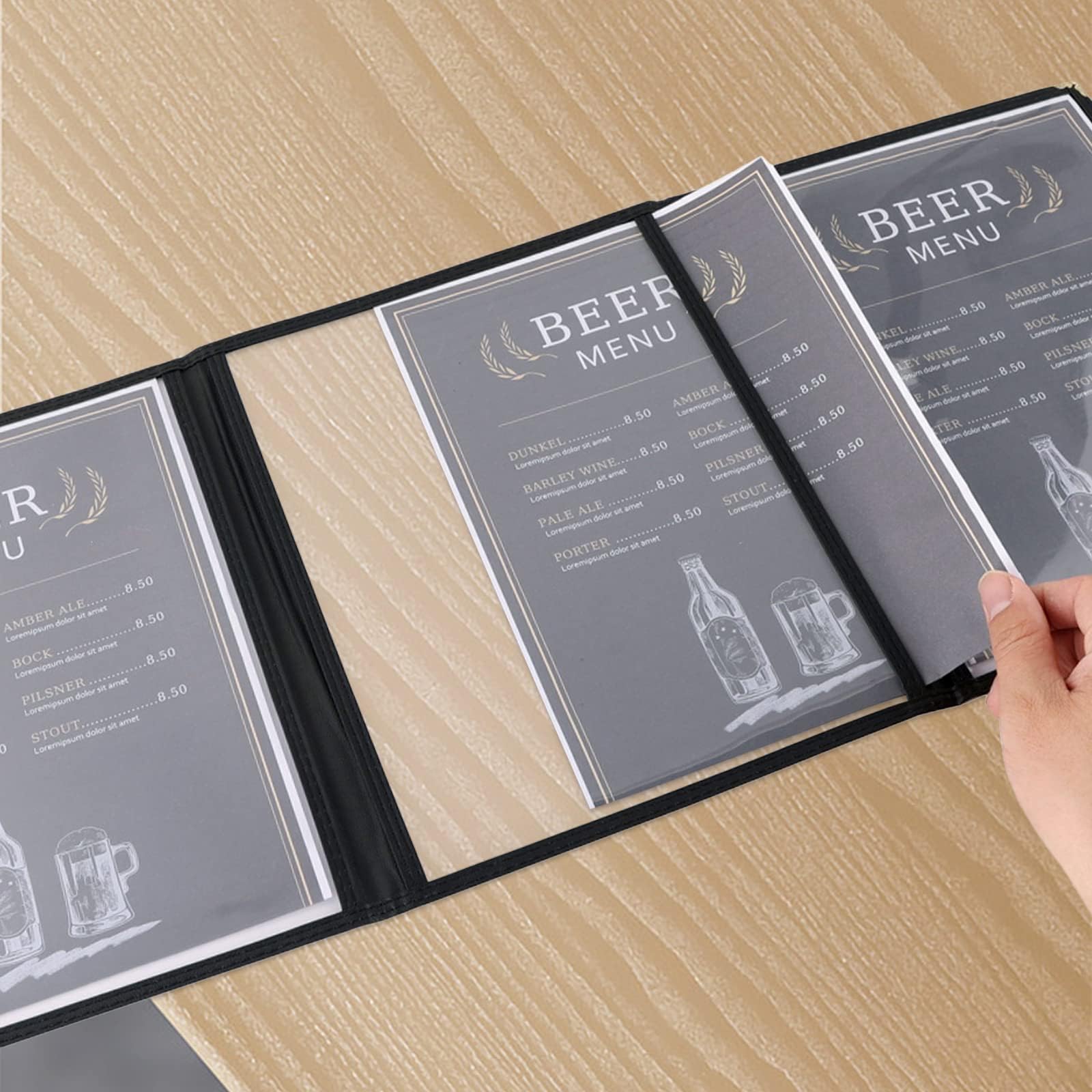 Snapklik.com : MYFULLY 8.5 X 11 Inch Menu Covers Pack Of 10 Transparent ...