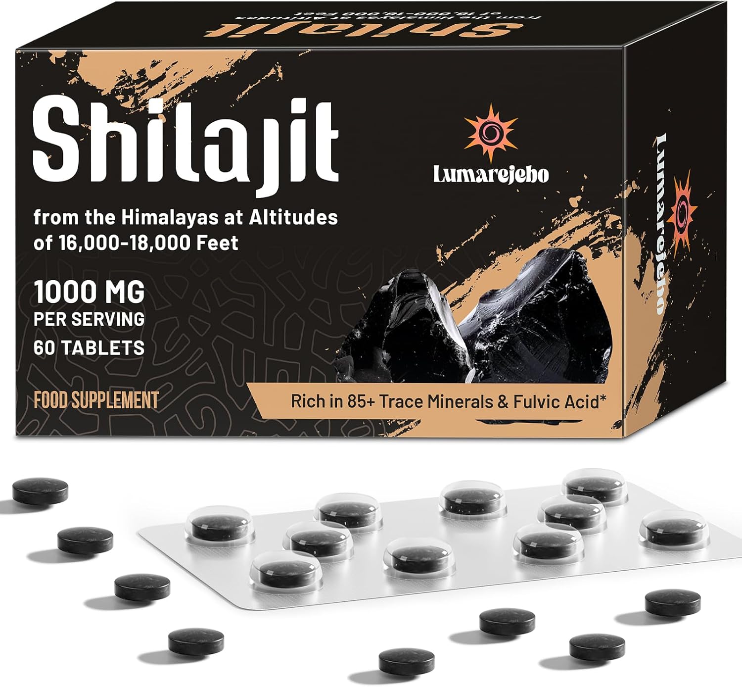 Lumarejebo Shilajit Tablets 30,000 mg, 100% Pure High Strength ...