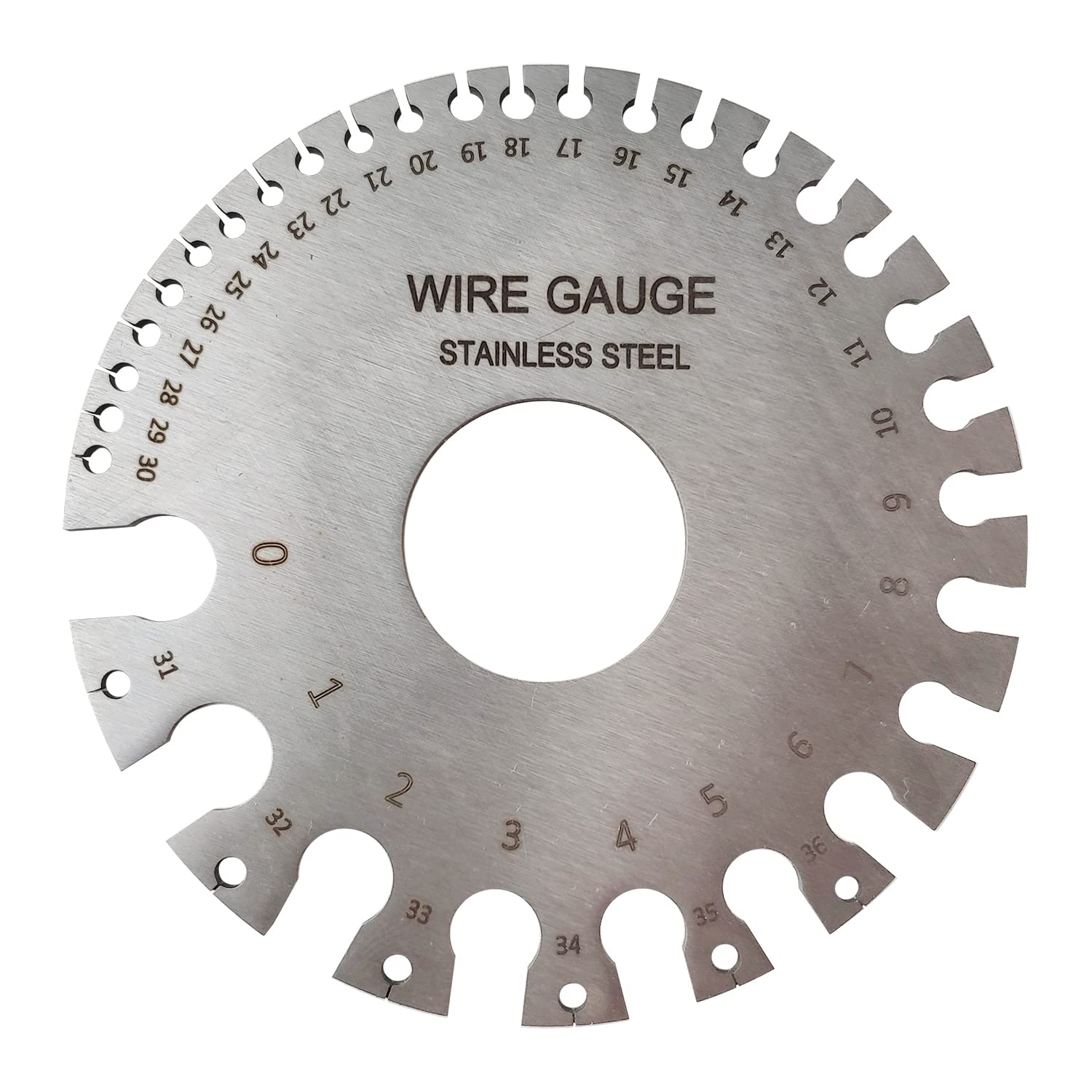 Snapklik.com : JENSWILL Round Dual Sided Metal Wire Guage Thickness Gauge