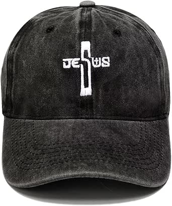 Embroidered Christian Hat for Men Women Jesus Cross Christ Hat God Save ...