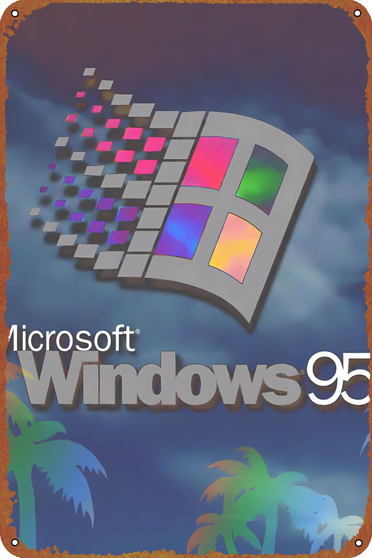 Amazon.com : Microsoft Windows 95 Game Poster Metal Sign Tin Metal ...