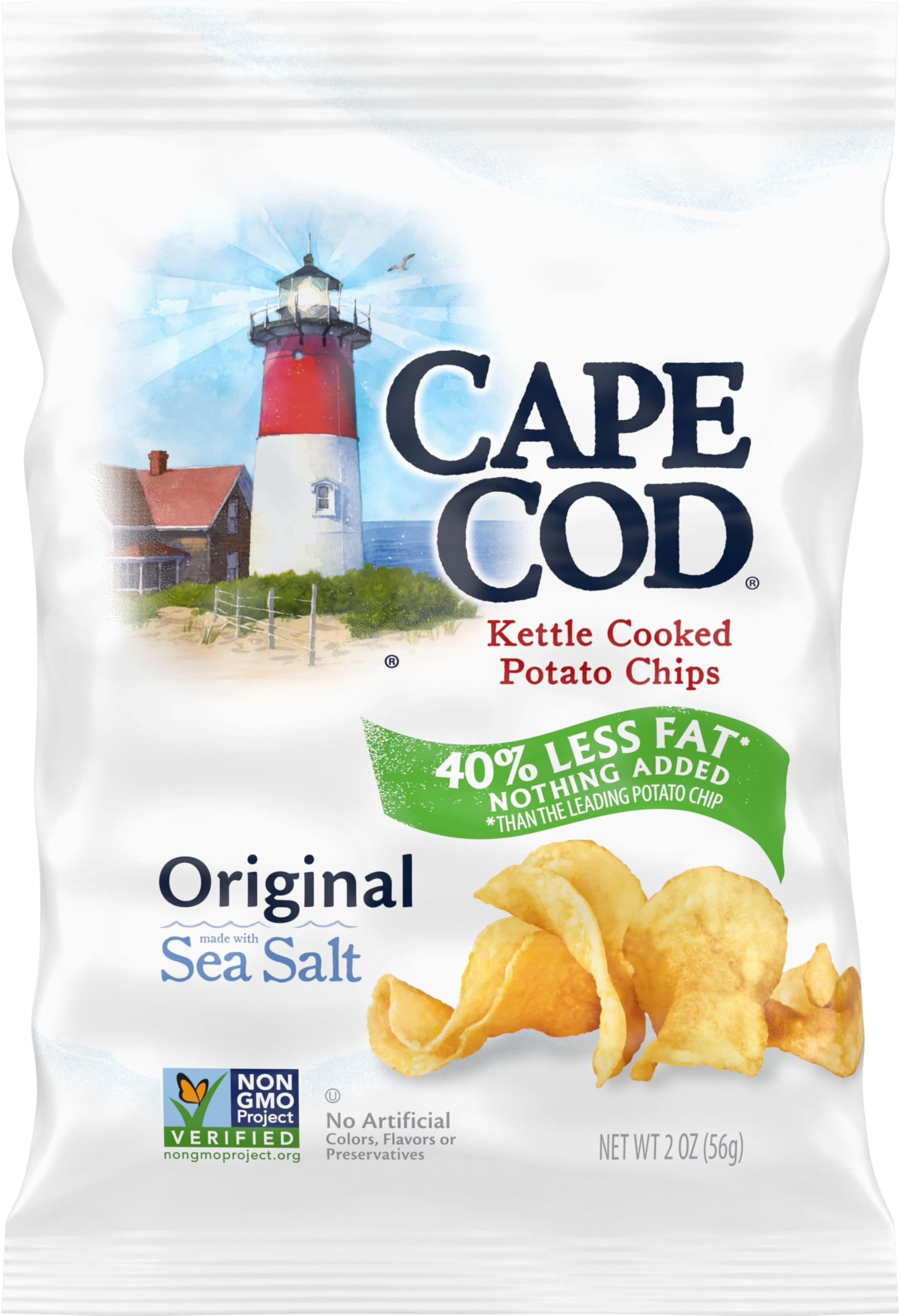Amazon.com: Cape Cod Potato Chips, Original Kettle Cooked Chips, Snack ...