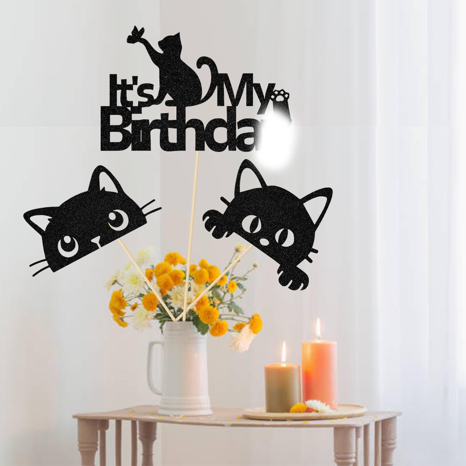Snapklik.com : 12 Pcs Cat Party Centerpieces For Birthday Decorations ...