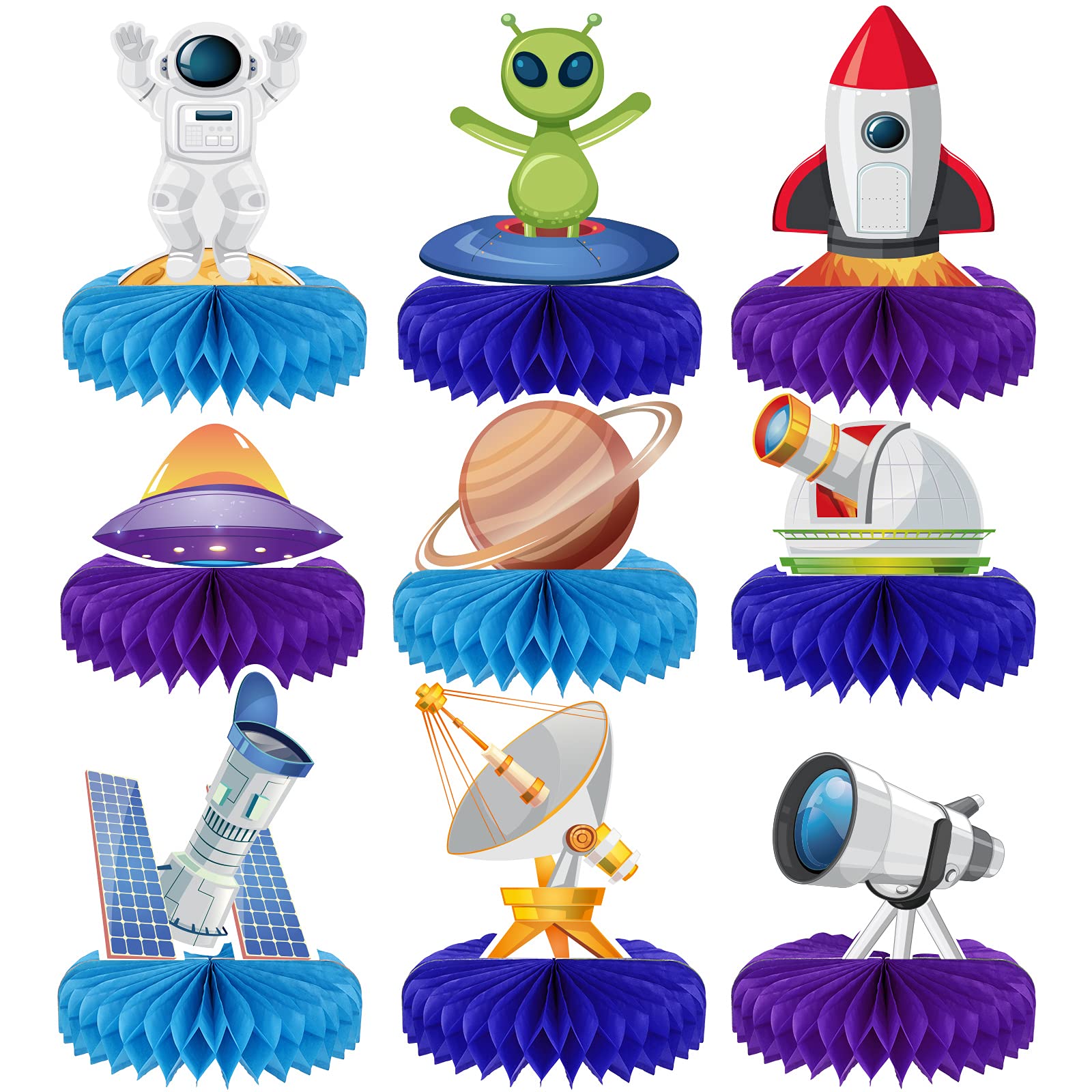 9 Pieces Outer Space Decorations Solar System Themed Centerpieces ...