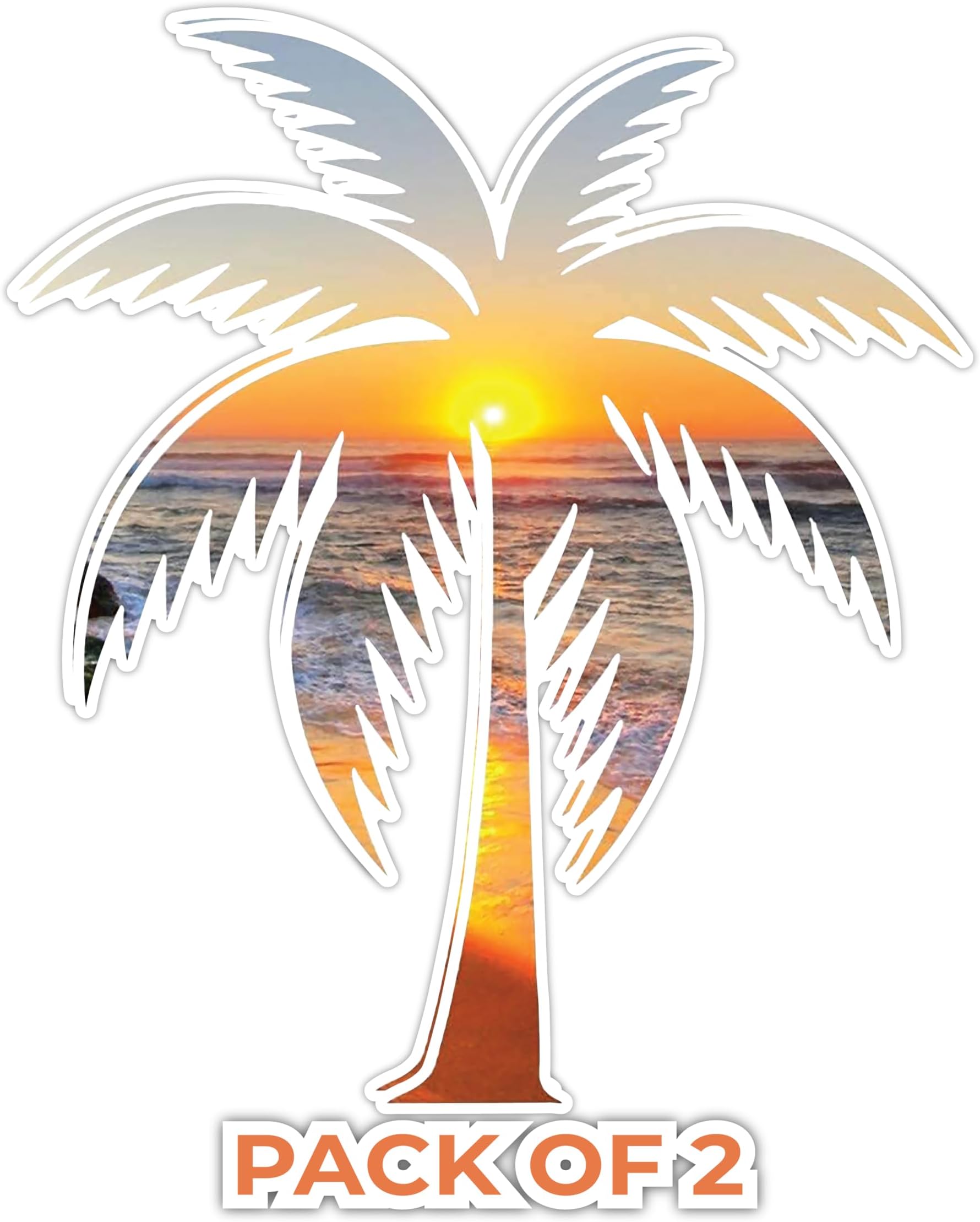 Amazon.com - Palm Trees Sticker Decal Vinyl Bumper Sticker Decal ...