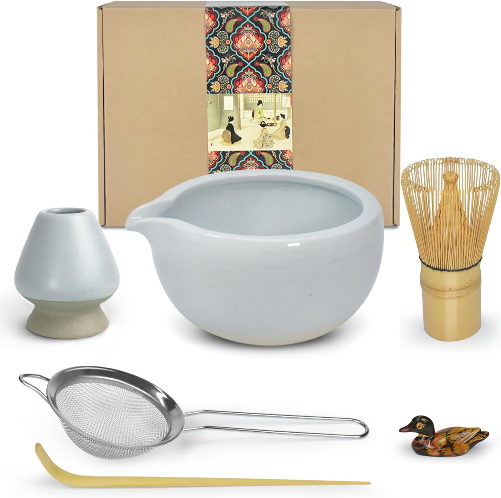 Artcome Matcha Ceremony Kit for Japanese Tea Ceremony, Bowl with ...