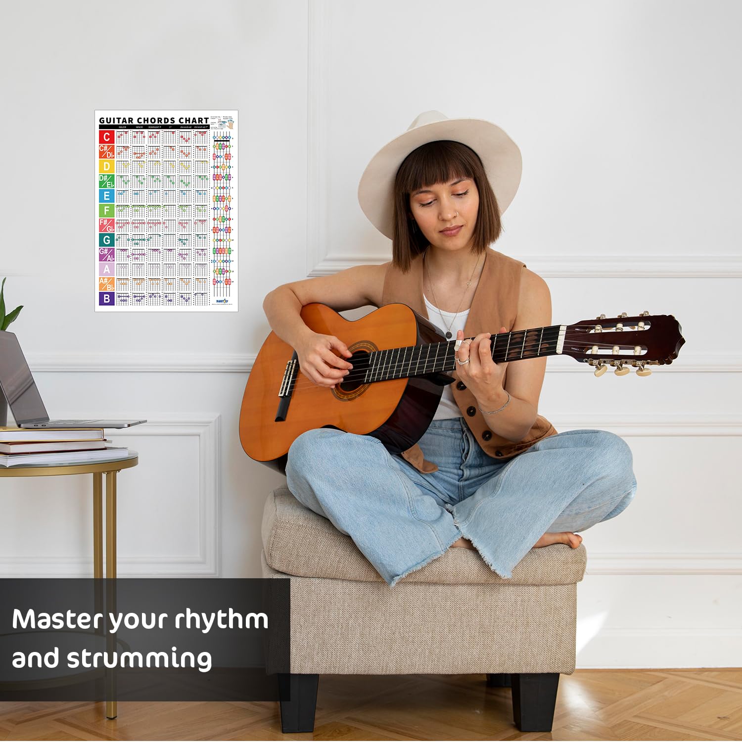 Snapklik.com : Zastic 12 In X 17 In Guitar Chords Poster Chart ...