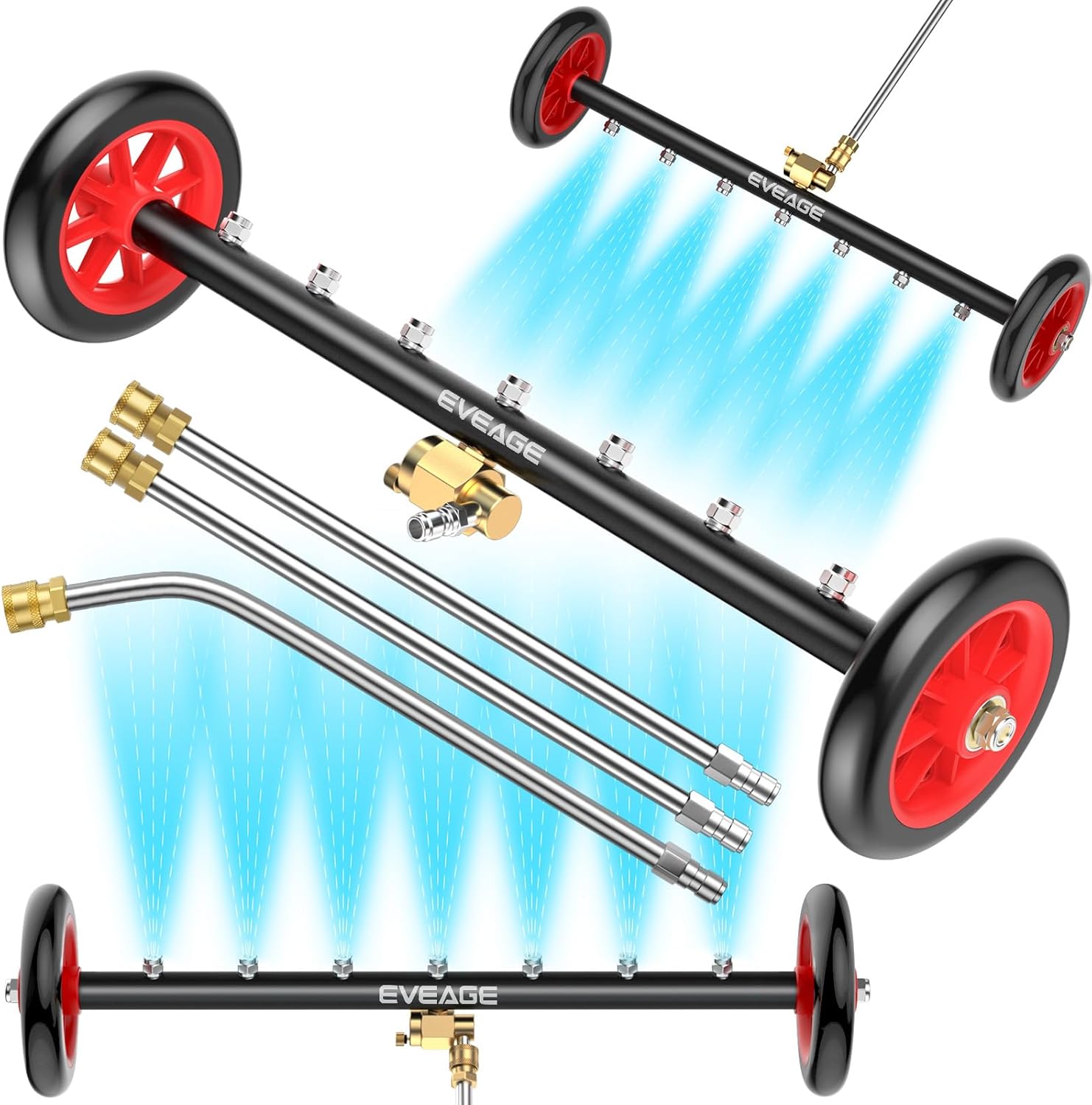 Amazon.com: EVEAGE 24" Undercarriage Pressure Washer Attachment, 2-in-1 ...
