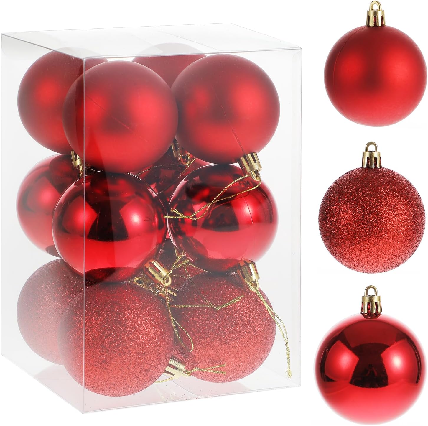 Amazon.com: allgala Christmas Balls 36 PK 2 Inch (5CM) Pre-Strung ...