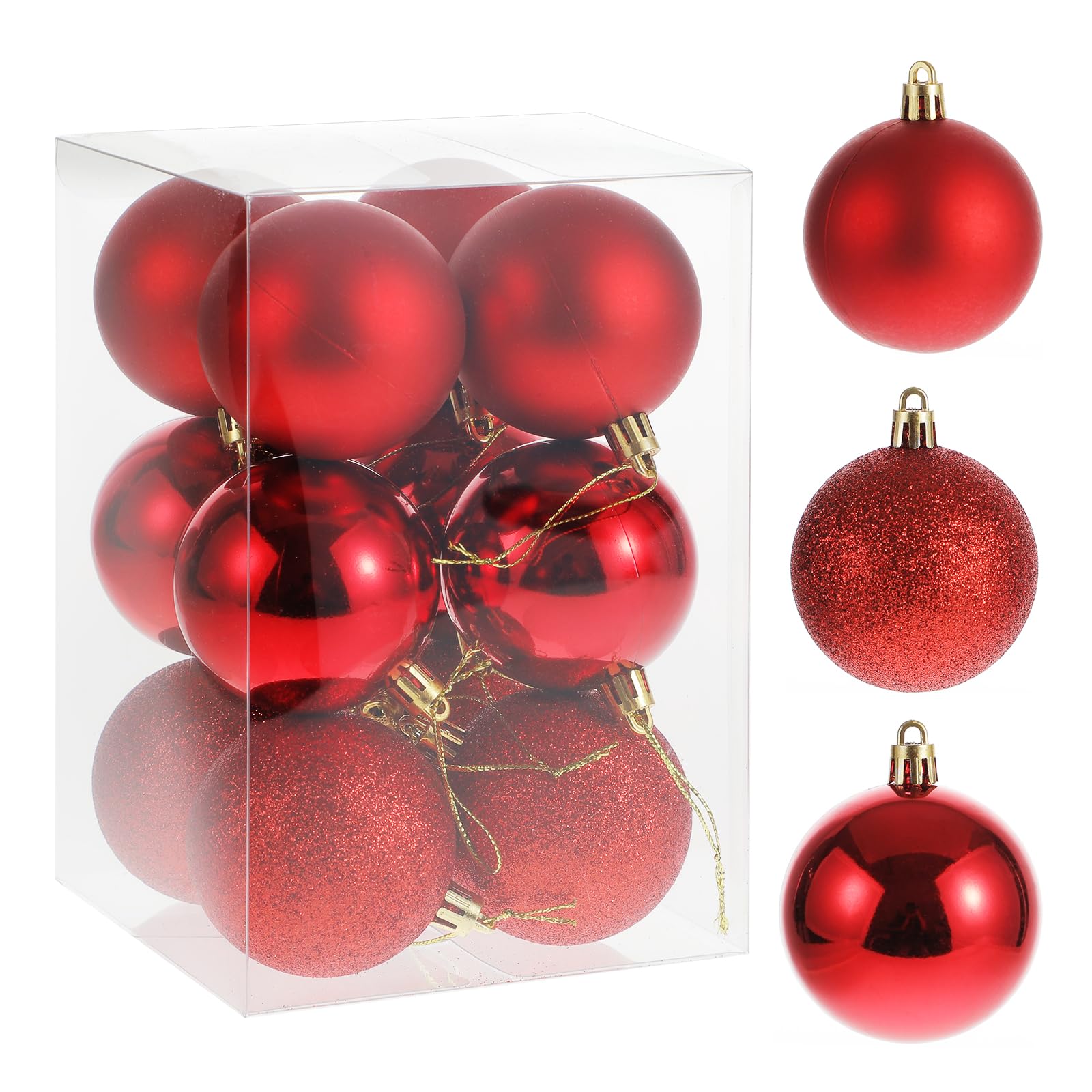 Amazon.com: RELONGGI Christmas Ball Ornaments, 12pcs 6cm/2.36" Pre ...