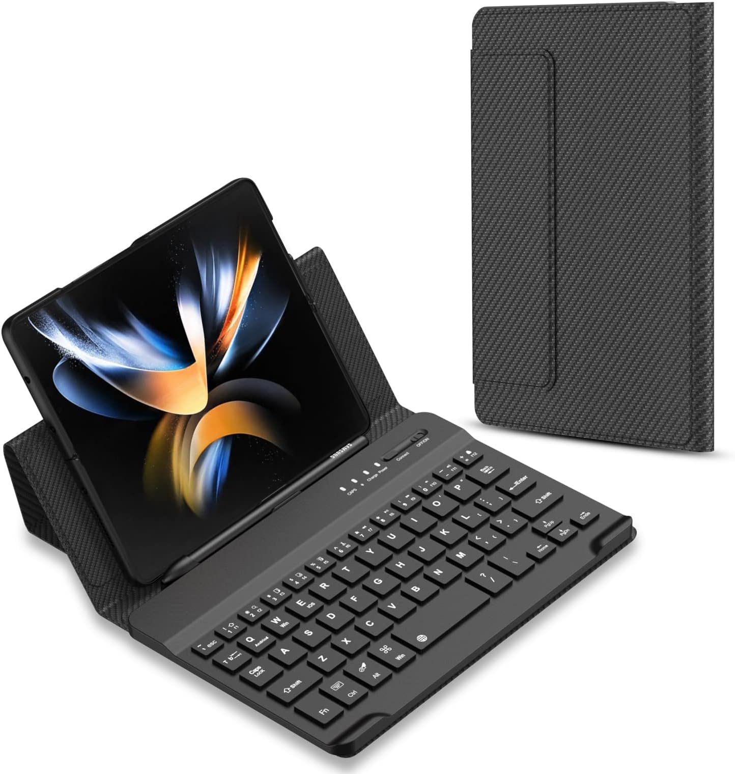 Amazon.com: Portable Wireless Keyboard with Phone Holder Stand ...