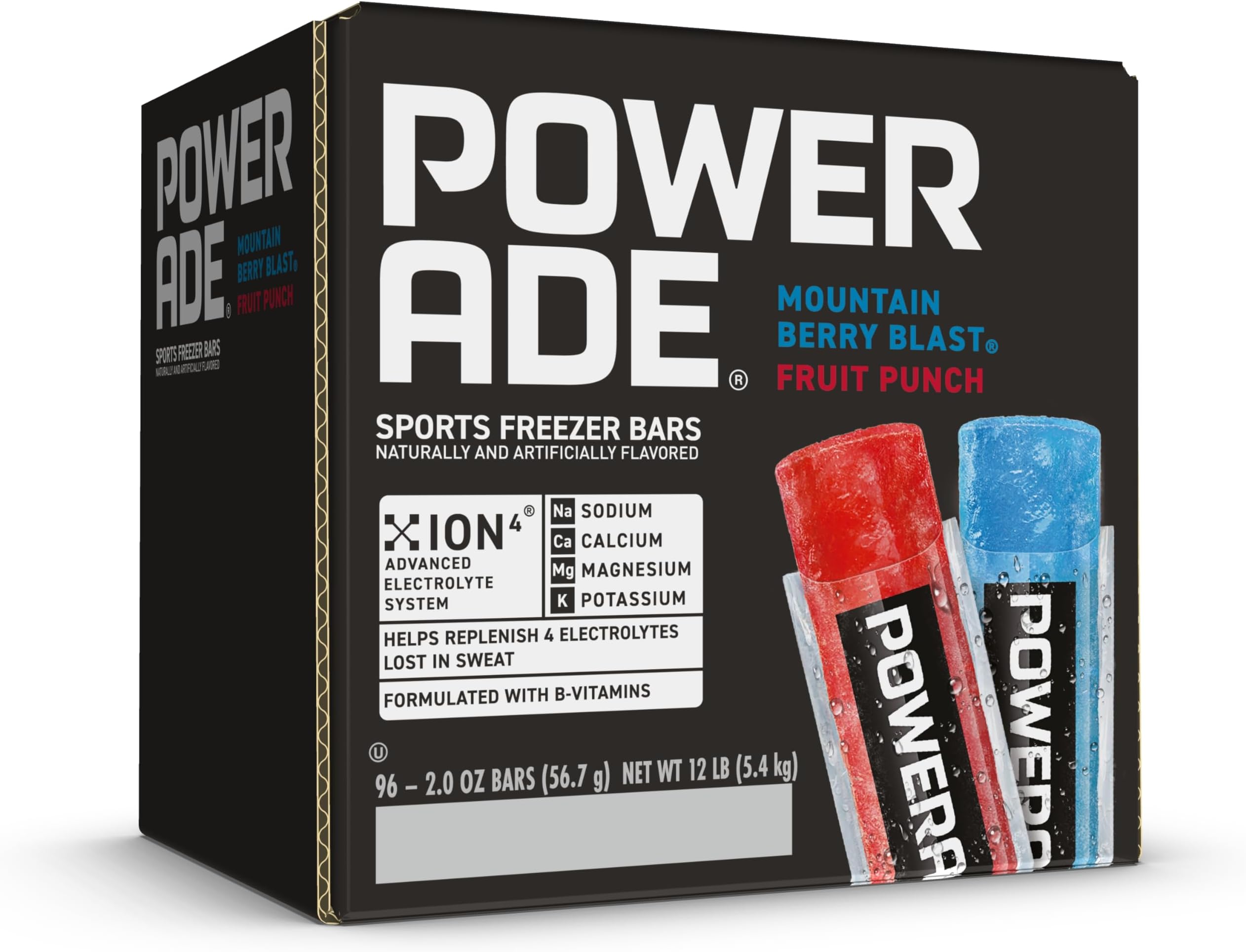 Amazon.com: POWERADE Sports Freezer Bars 2 oz, Refreshing Ice Pops with ...