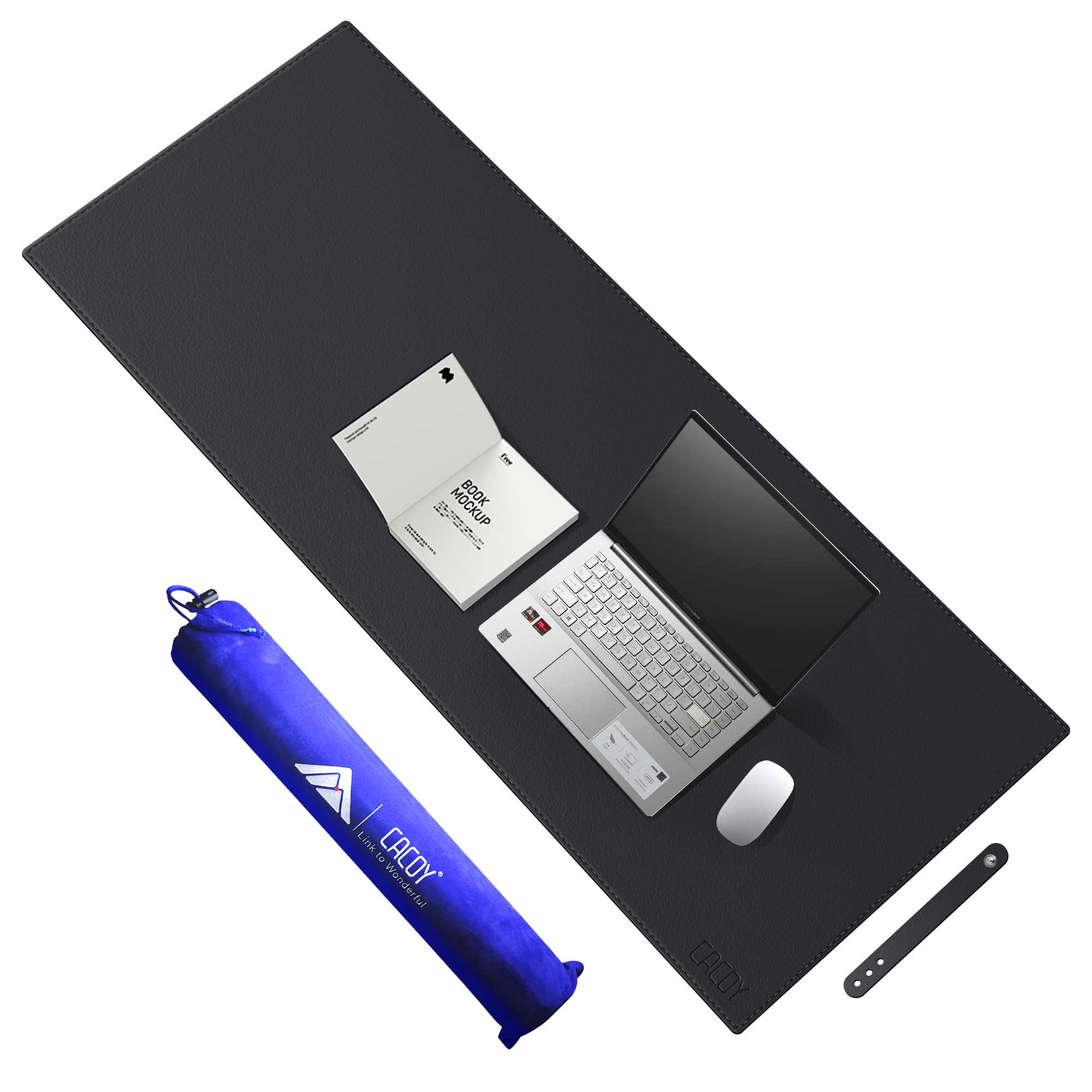 Cacoy Large Desk Pad 120x50cm, Double-Sided PU Leather Gaming Mouse Pad ...