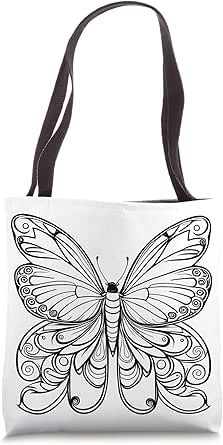 Amazon.com: Color Your Bag Your Own Colors Coloring Adult Butterfly ...