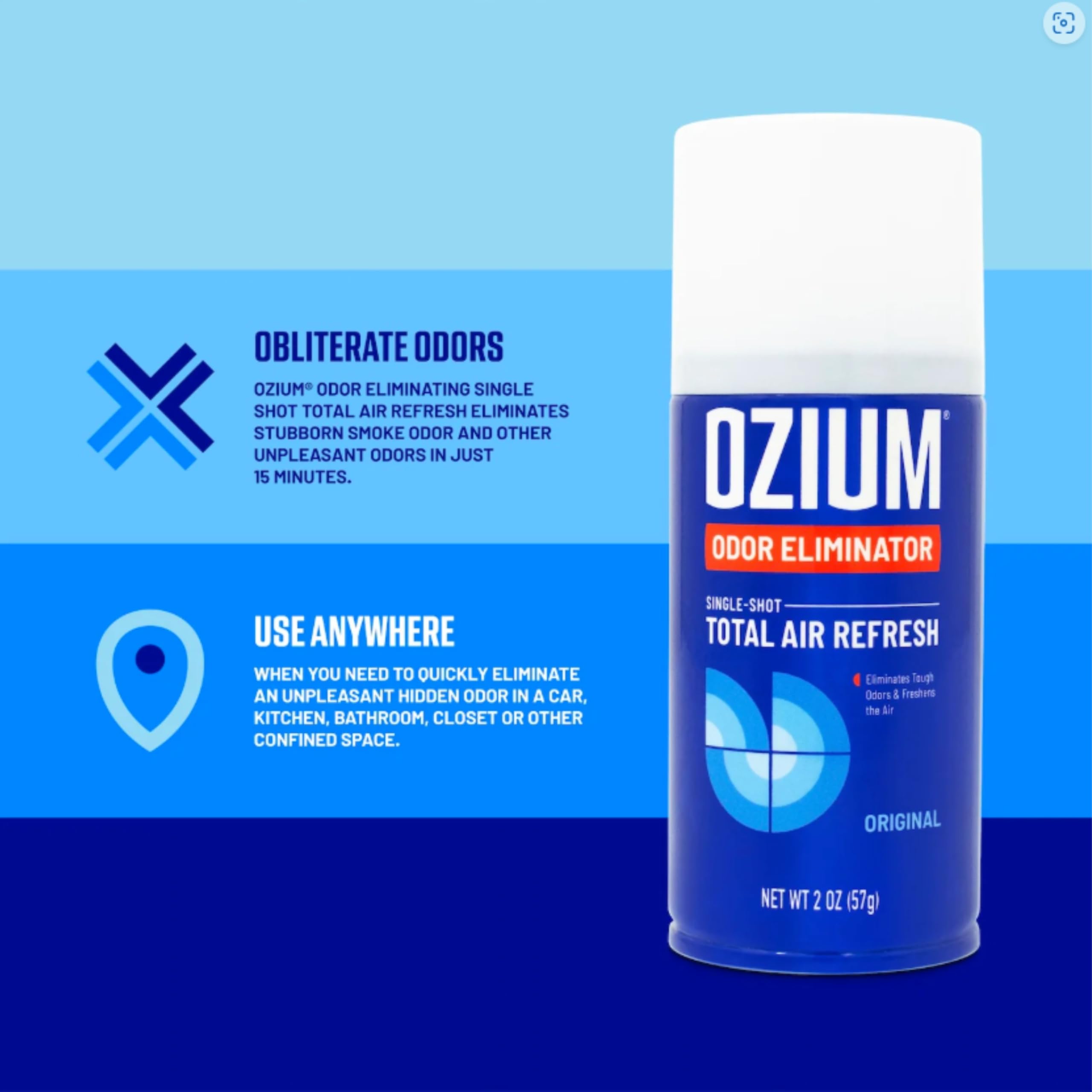 Snapklik.com : Ozium Air Sanitizer, 2 Oz Car Fogger: Single-Shot Smoke ...