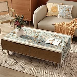 Amazon.com: EFELIM Rectangular Linen Coffee Table Cloth Cover, 50*145cm ...