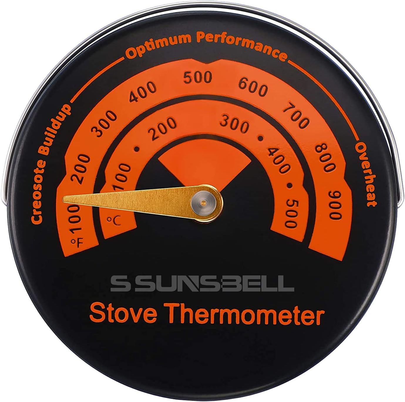 Amazon.com: Sunsbell Magnetic Stove Thermometer Fireplace Temperature ...