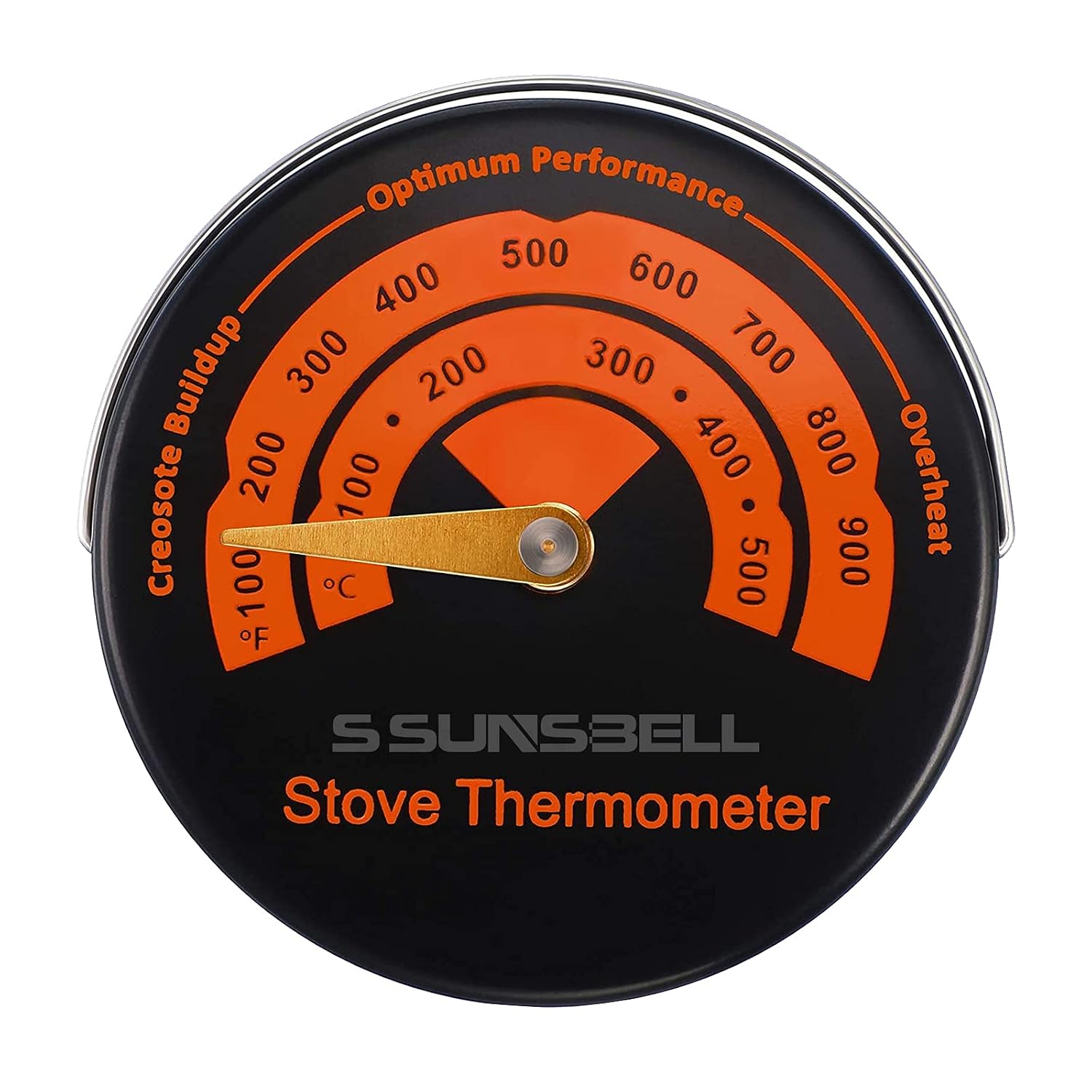 Amazon.com: Sunsbell Magnetic Stove Thermometer Fireplace Temperature ...