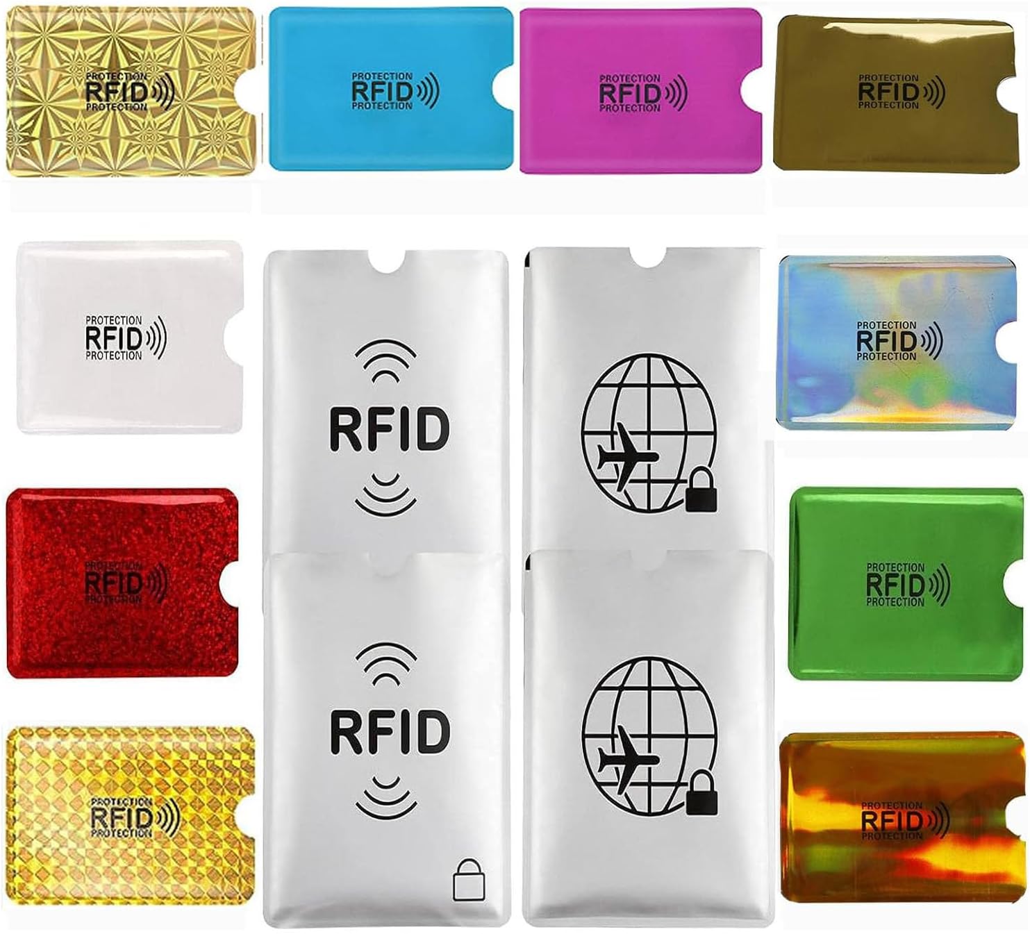 14pcs RFID Blocking Sleeves, 10pcs Credit Card Protector and 4pcs ...