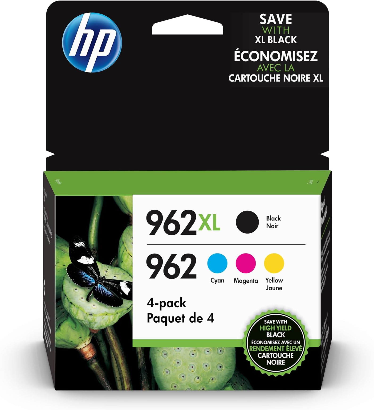 Amazon.com: HP 962XL High Yield Black and HP 962 Cyan, Magenta, Yellow ...
