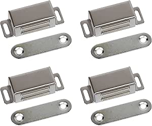 Amazon.co.jp: KOYOKOMA マグネットキャッチ 磁気キャッチ ステンレス 強力 家具扉 戸棚 ドアキャッチ DIY 引き戸 磁気キャッチラッチ 家具 （小サイズ4個セット ...
