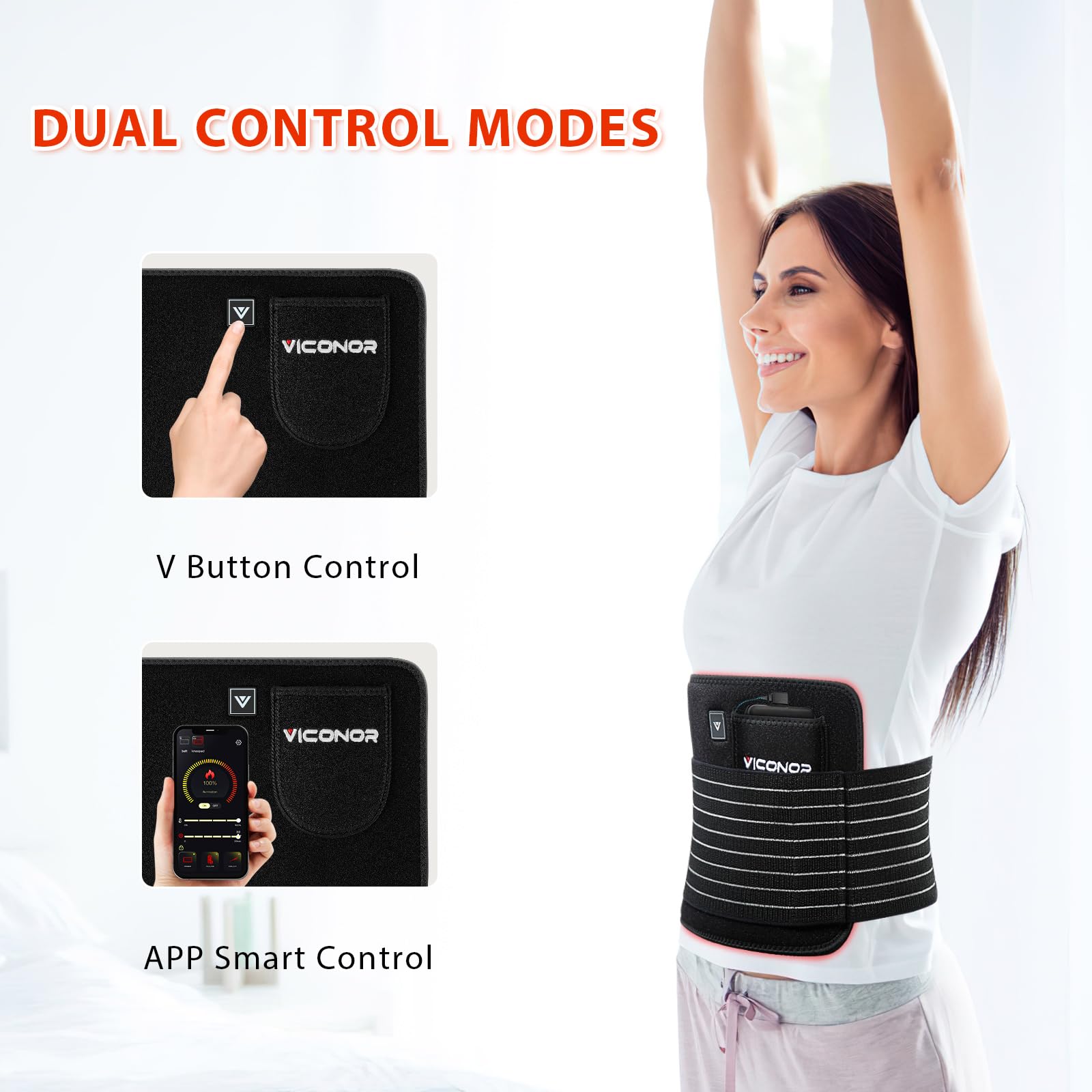 Red Light Therapy Belt for Body Comfort - Wireless APP-Controlled ...