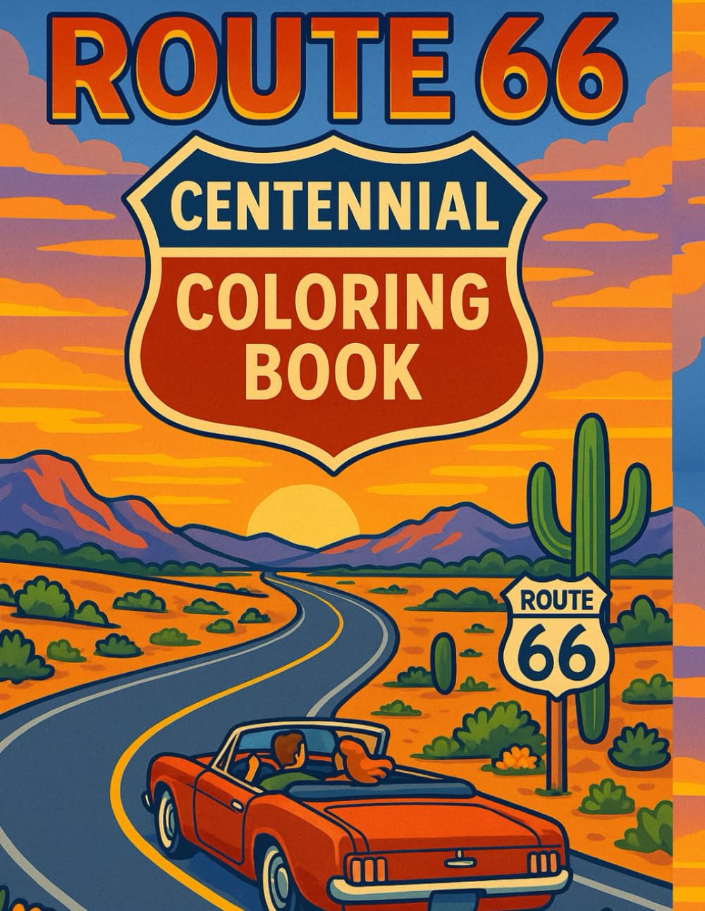 Amazon.com: Route 66 Centennial Coloring Book: 50 Route 66 Scenes to ...