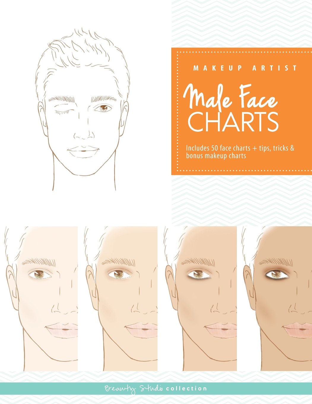 Amazon.com: Makeup Artist Male Face Charts (Beauty Studio Collection ...