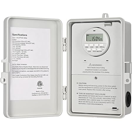 Intermatic P1353ME 3-Circuit Pool/Spa Digital Time Switch, Black - Wall ...