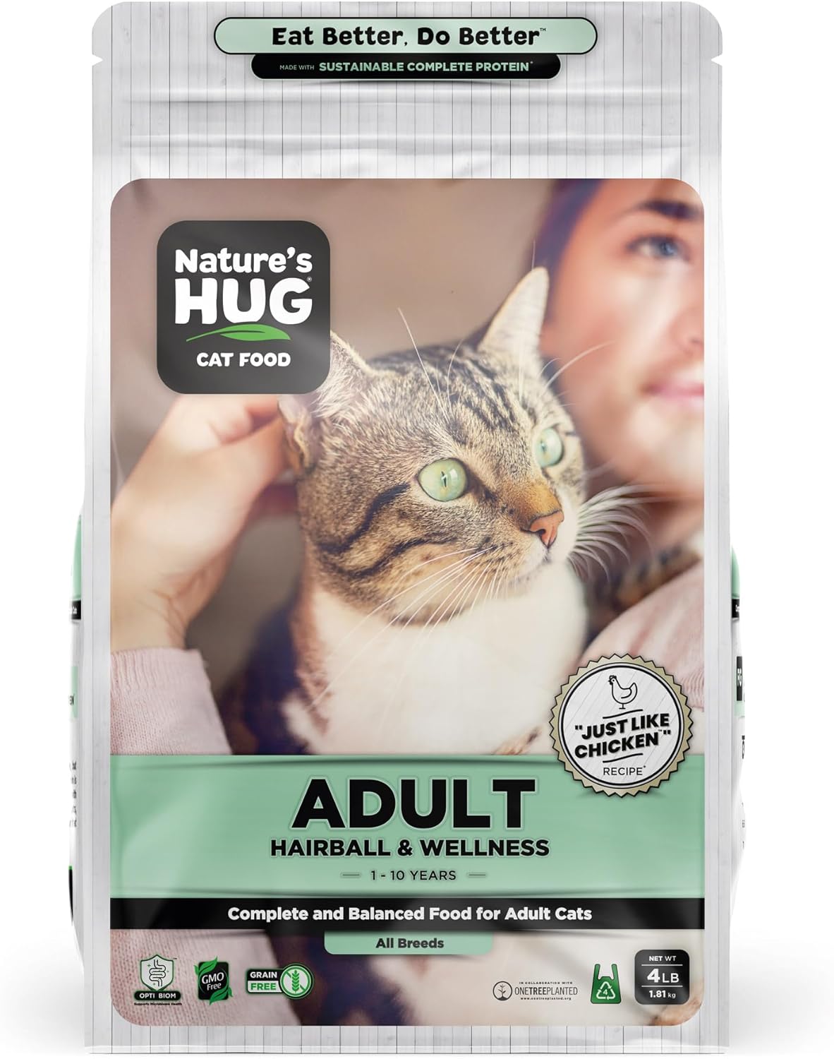 Amazon | 総合栄養食 グレインフリー GMOフリー キャットフード ネイチャーズハグ Nature's HUG CAT アダルト インドア ヘアーボール 1.81kg | Nature ...