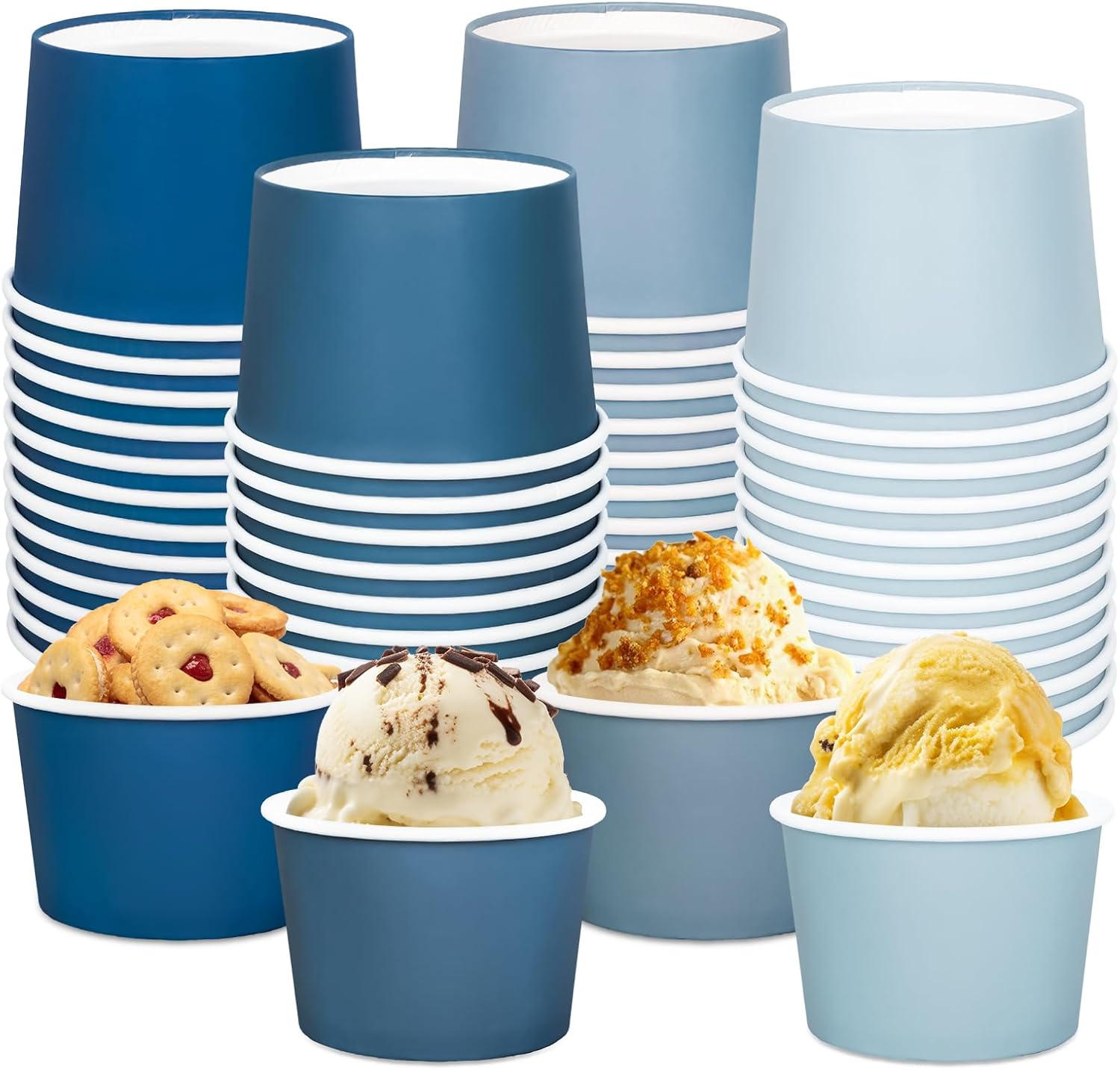 Amazon.com: JarThenaAMCS 48 Packs Dusty Gray Blue Snack Cups Gradient ...