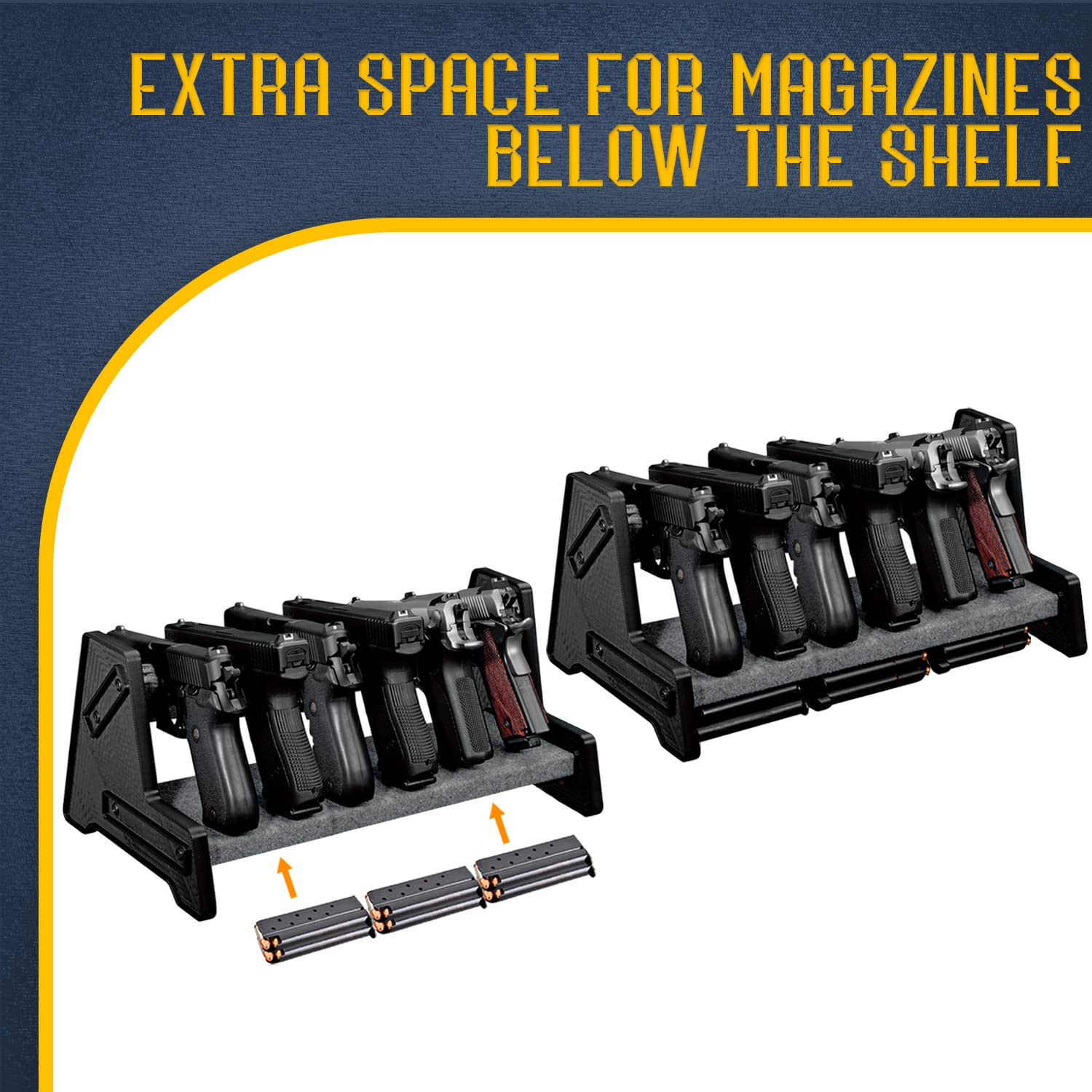 Snapklik.com : Mind And Action Pistol Rack, Deluxe Handgun Rack Stand ...