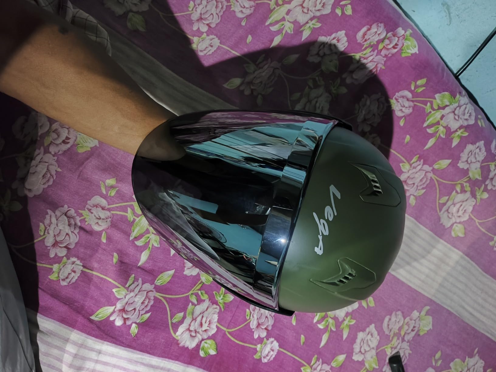 Vega Lark Helmet Mercury Visor | Silver : Amazon.in: Car & Motorbike