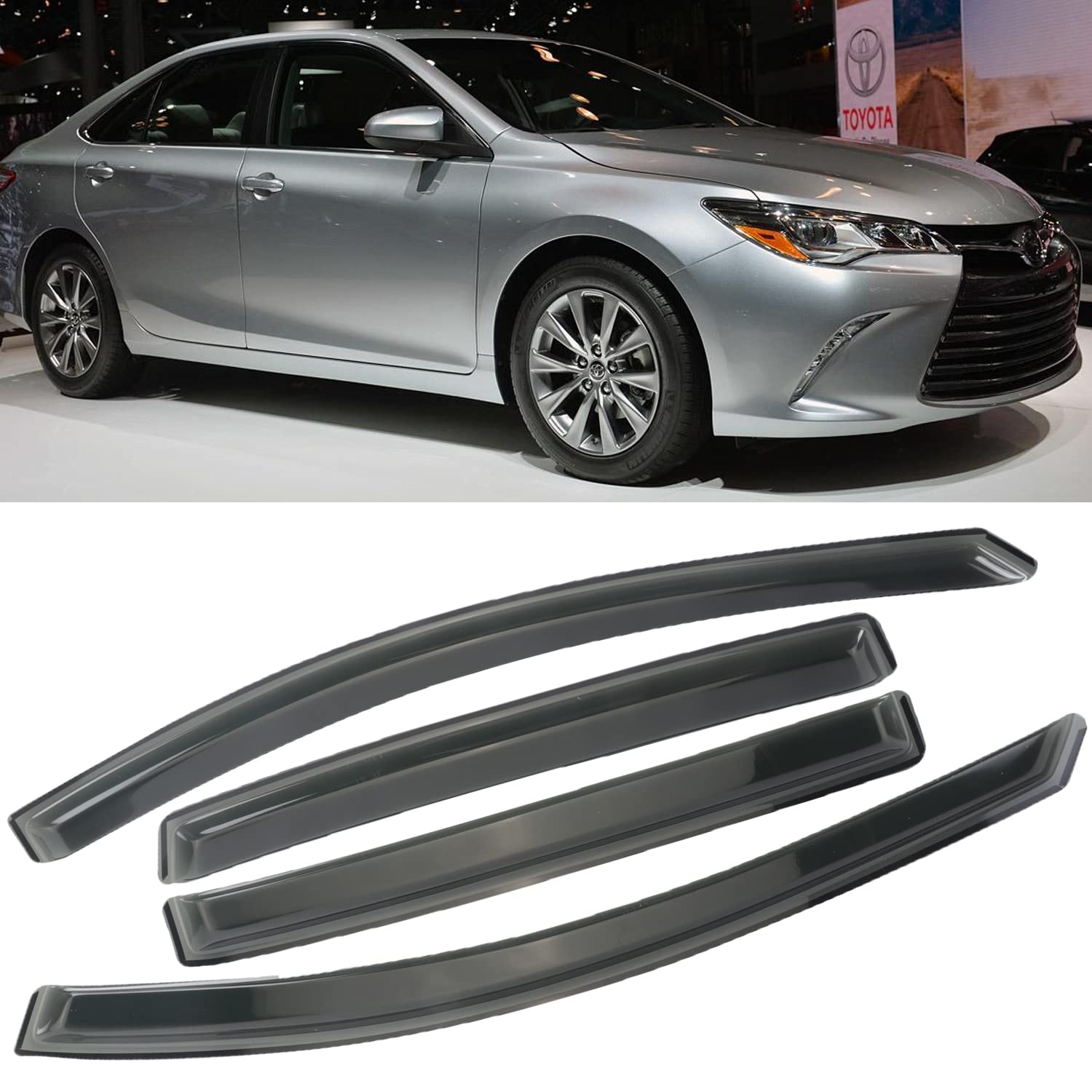 Amazon.com: MUCO Rain Guards Window Deflector Visor Side 4Pcs for ...