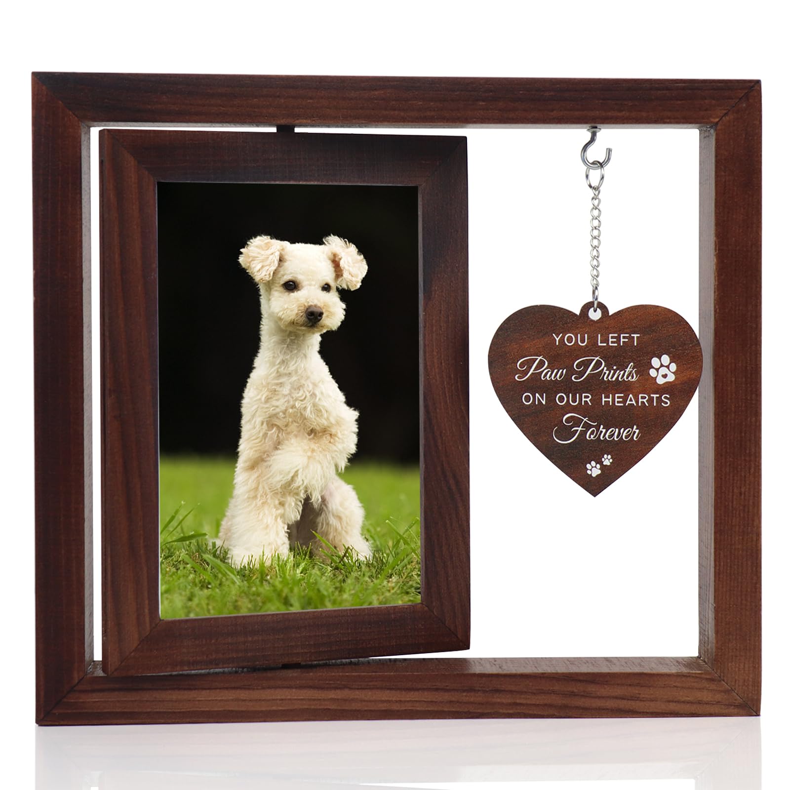Amazon.com: Pet Memorial Gifts for Dogs and Cats, Rotating Wooden ...
