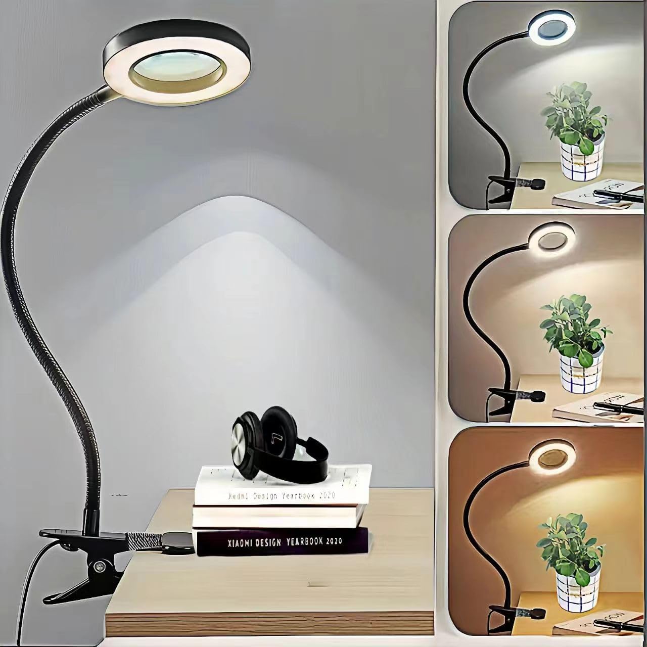 Amazon.com: Magnifying Glass with Light 10X, Clip on Desk Lamp,Craft ...
