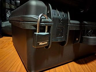 Master Lock Padlock, Covered Aluminum Lock, 1-9/16 in. Wide, Black ...