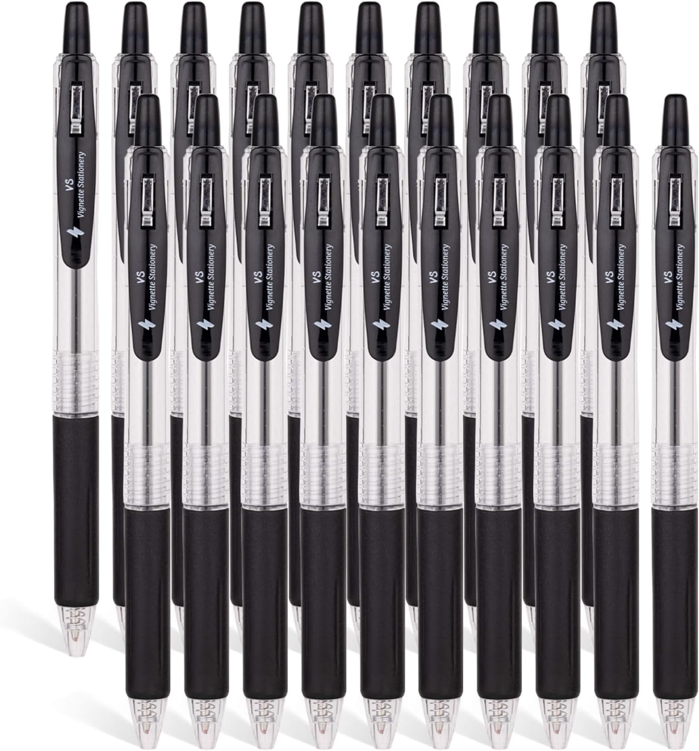Vignette Stationery Black Ballpoint Pens, 1.0mm Tip, Retractable, Extra ...