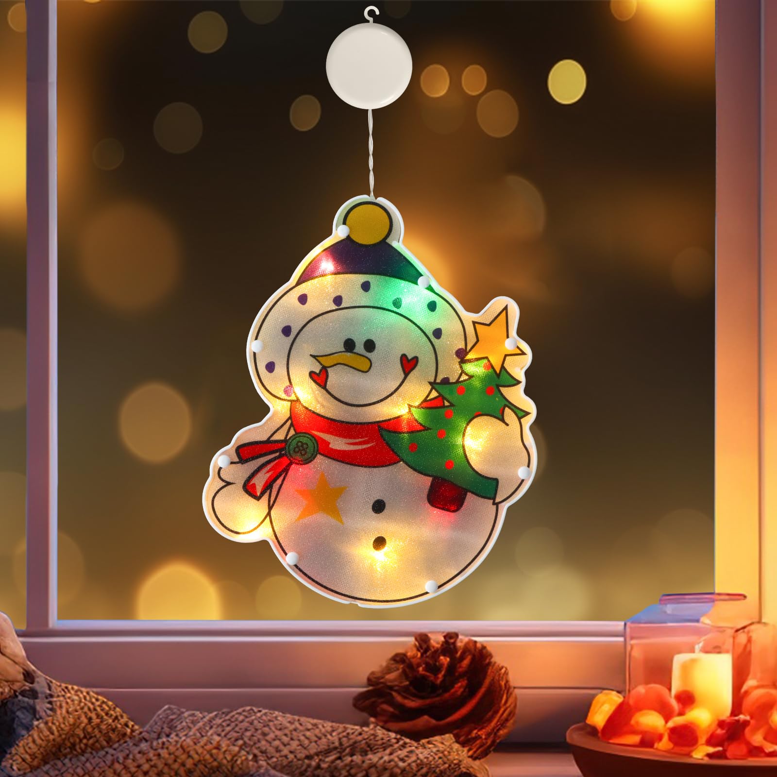 Christmas Window Lights, Hanging Christmas Lights Window, Light Up Xmas ...